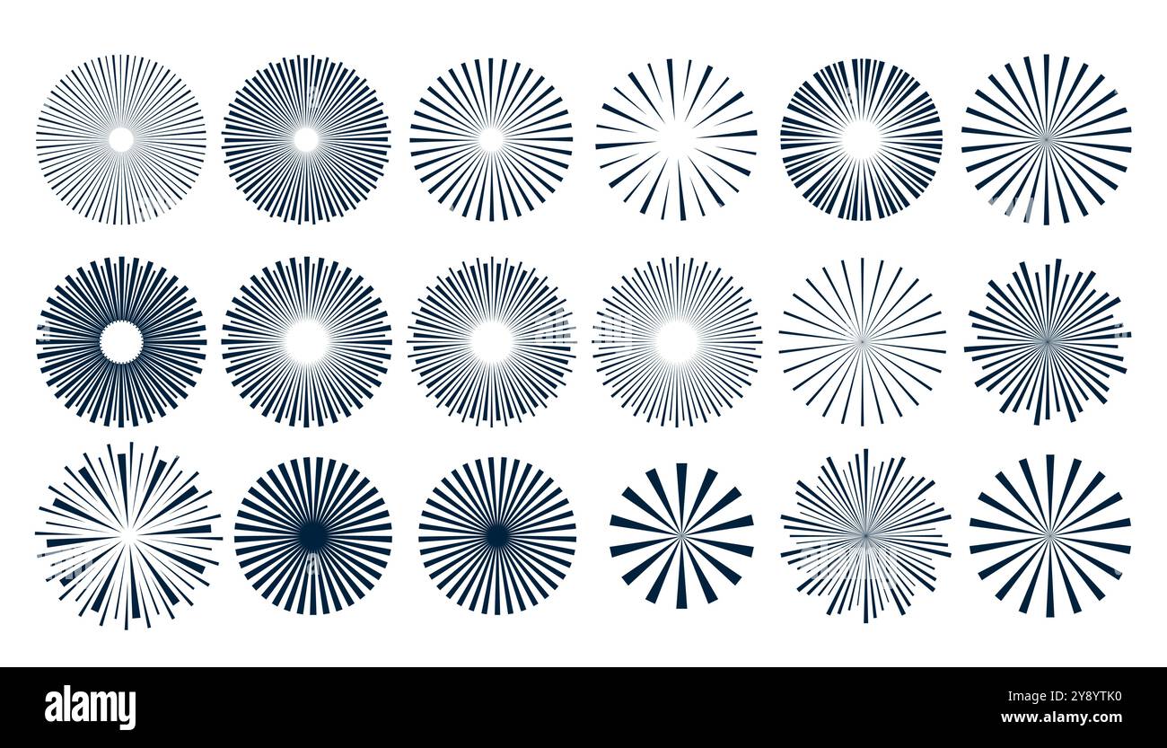 Collection sunburst sign silhouette Cut Out Stock Images & Pictures - Alamy