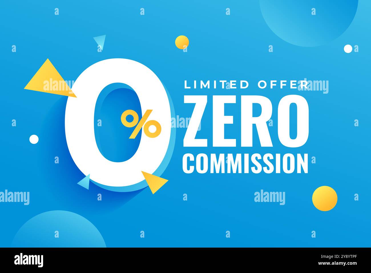 3d style 0 percent commission template a limited time offer vector ...