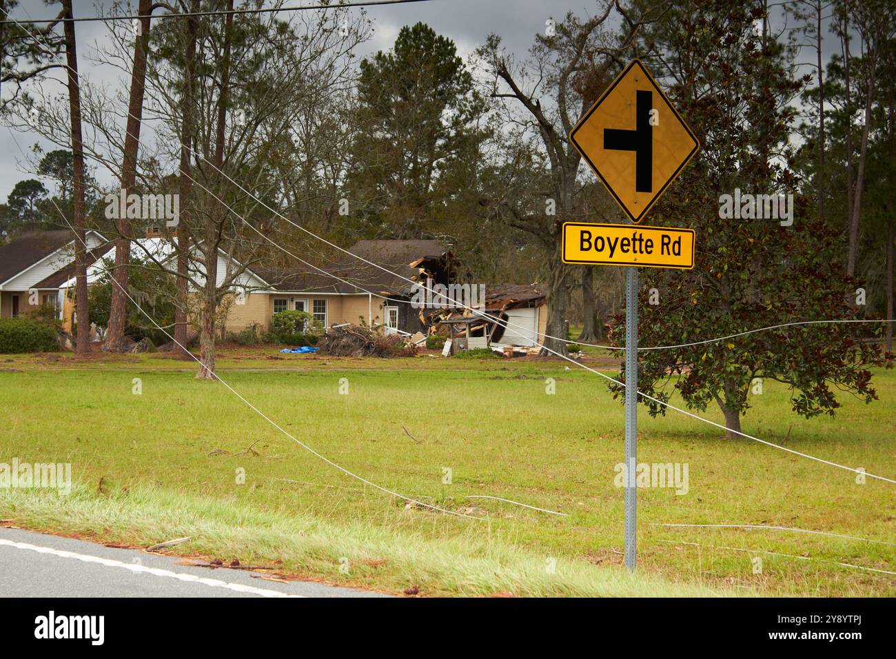 Property damage of Hurricane Helene the day after hit Southern Georgia ...