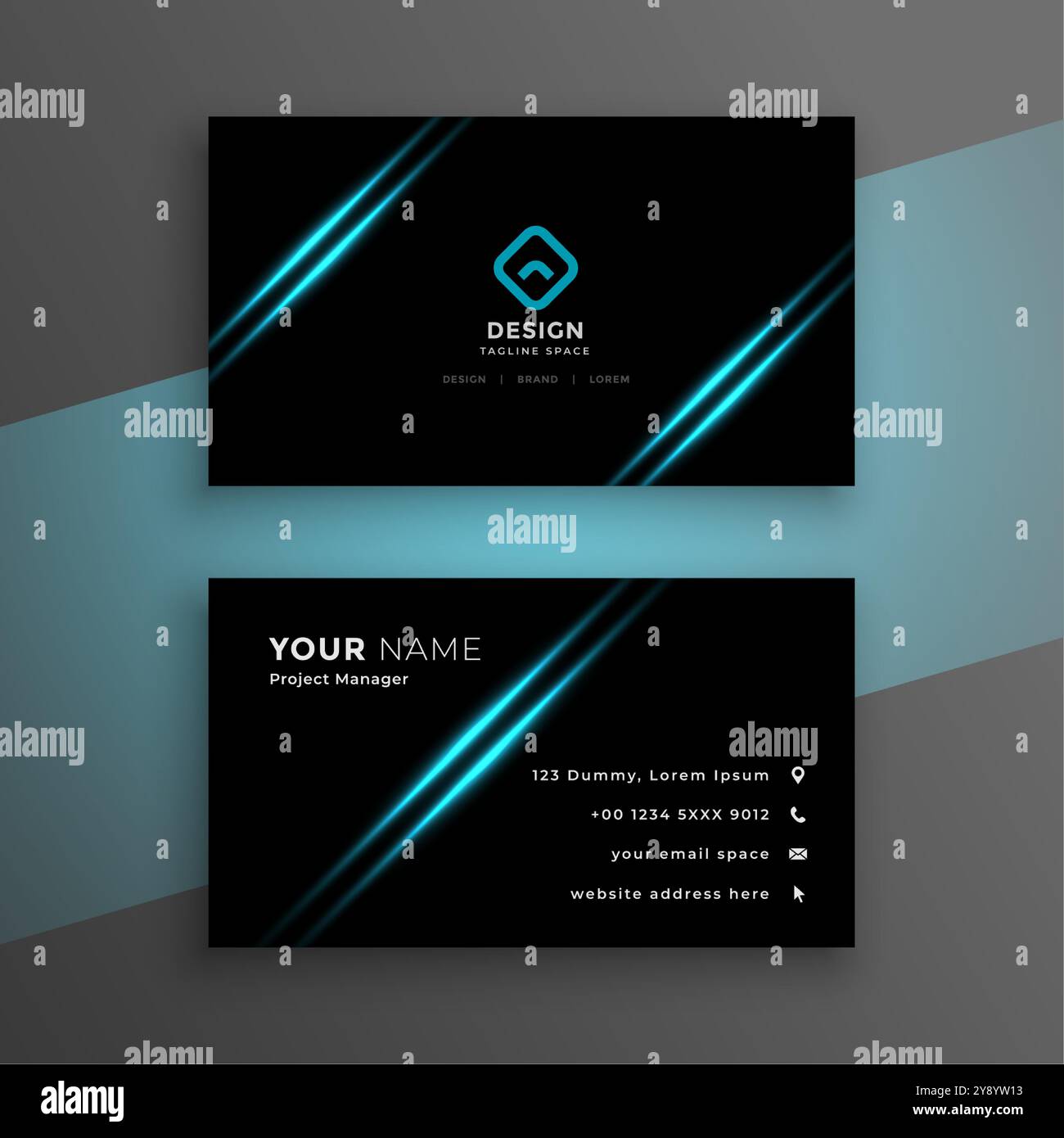 eye catching stylish corporate business card template for professional ...