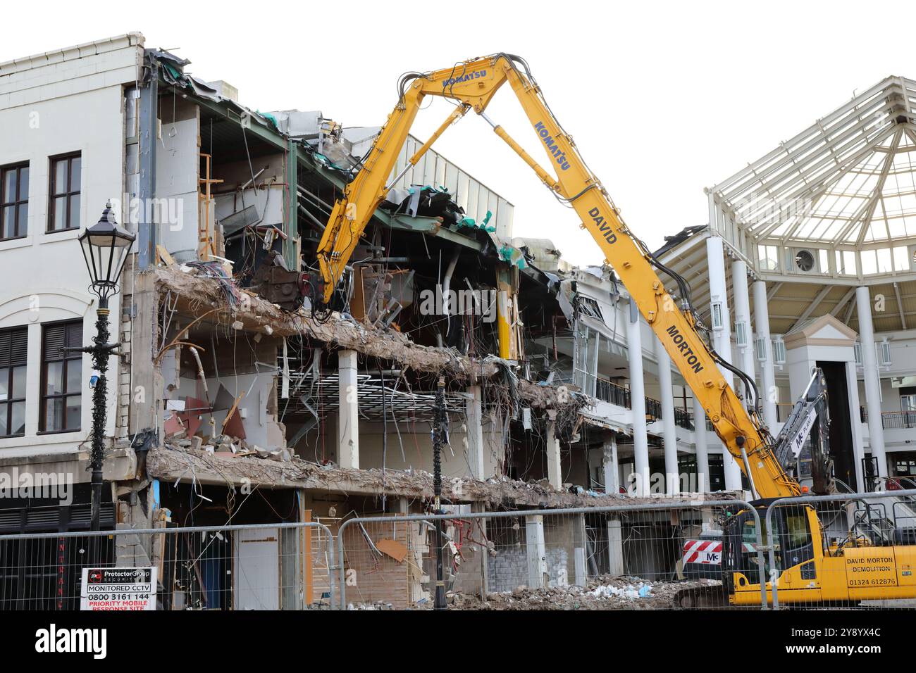 Falkirk, Scotland, September 2024: demolition of Callendar Square ...