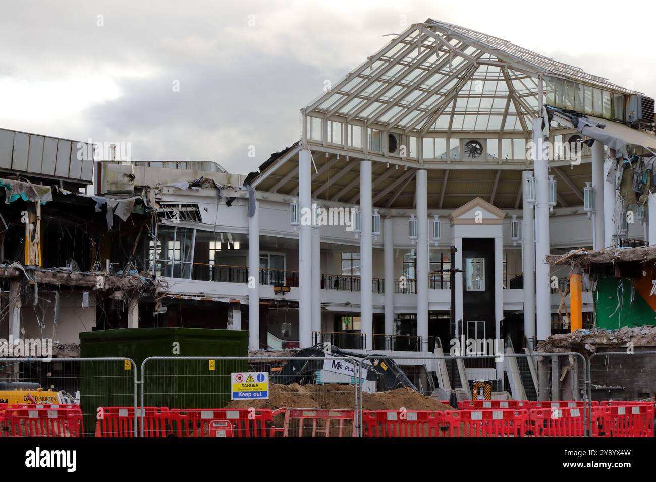 Falkirk, Scotland, September 2024: demolition of Callendar Square ...