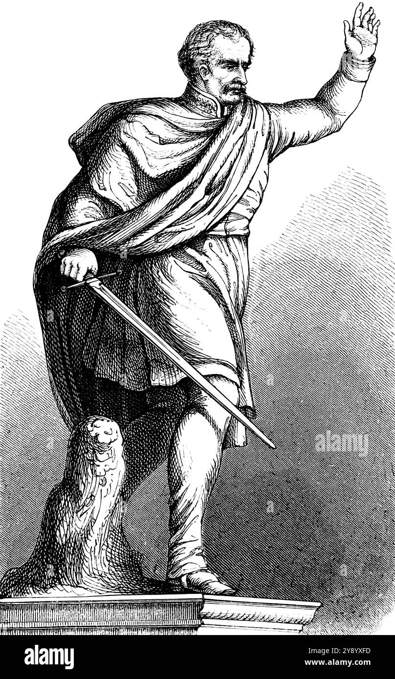 Statue of Prussian field marshall Lebrecht von Blücher, Duke of ...