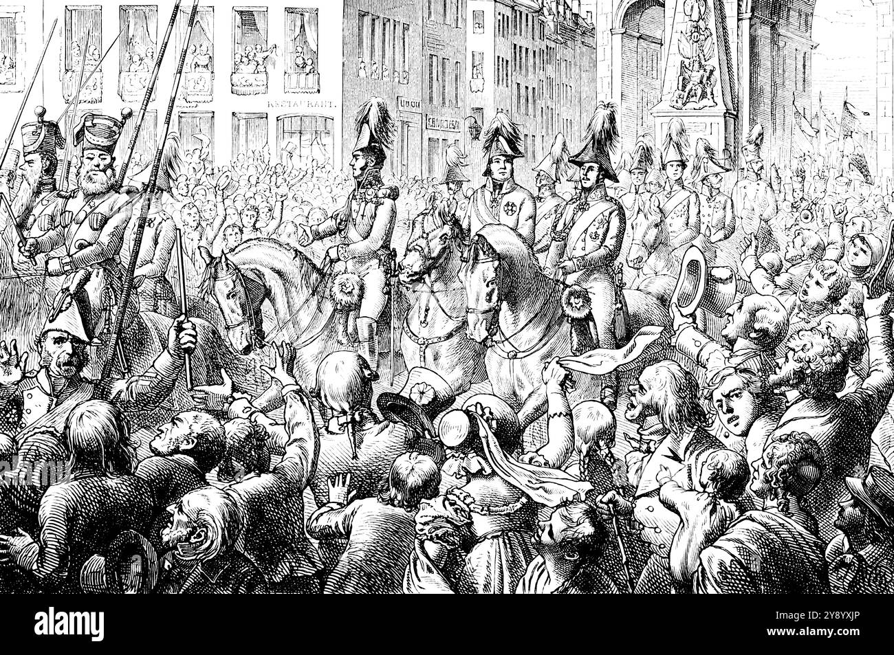 Crowd cheering Black and White Stock Photos & Images - Alamy