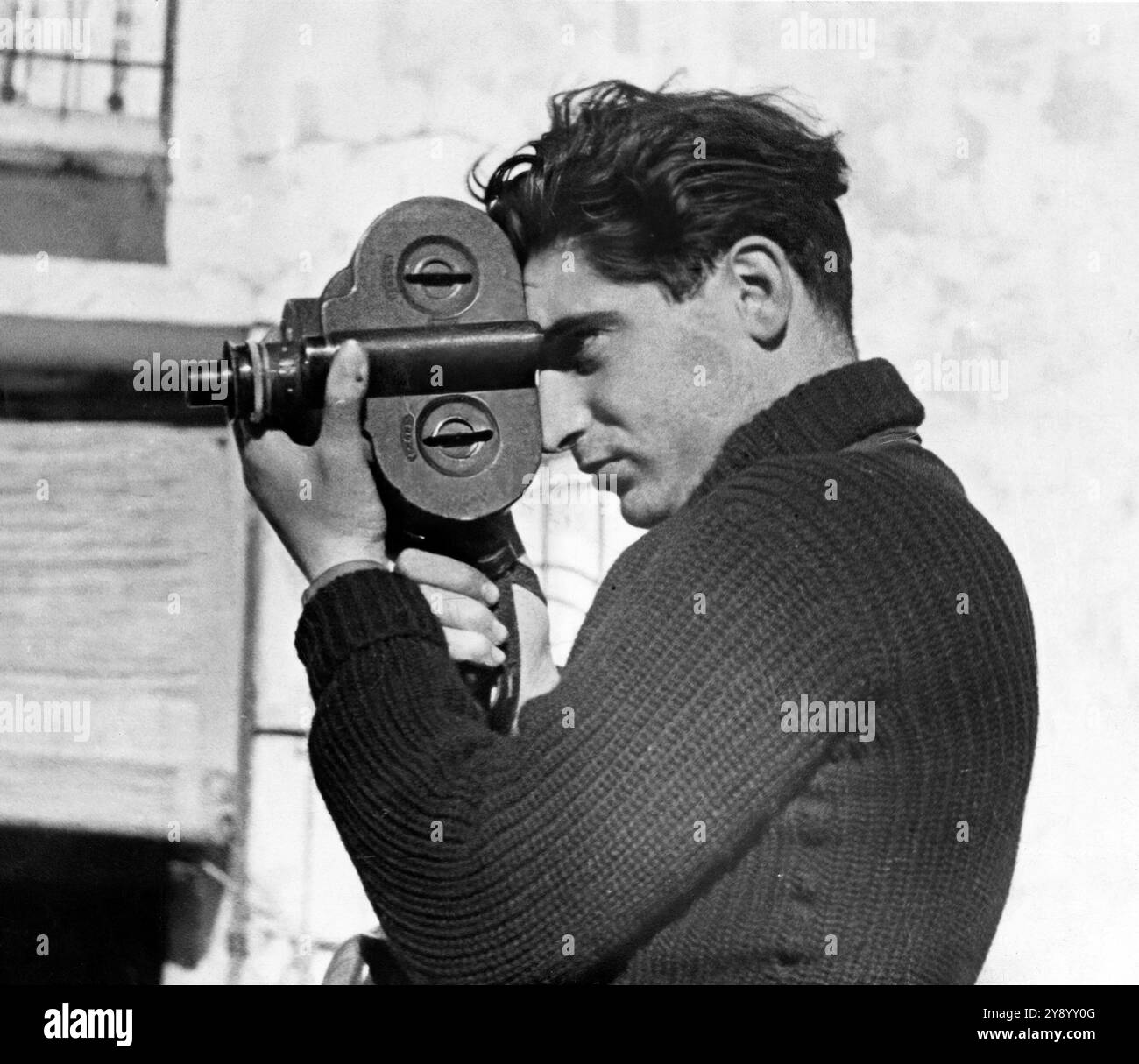 Robert Capa. Portrait of the Hungarian-American war photographer ...