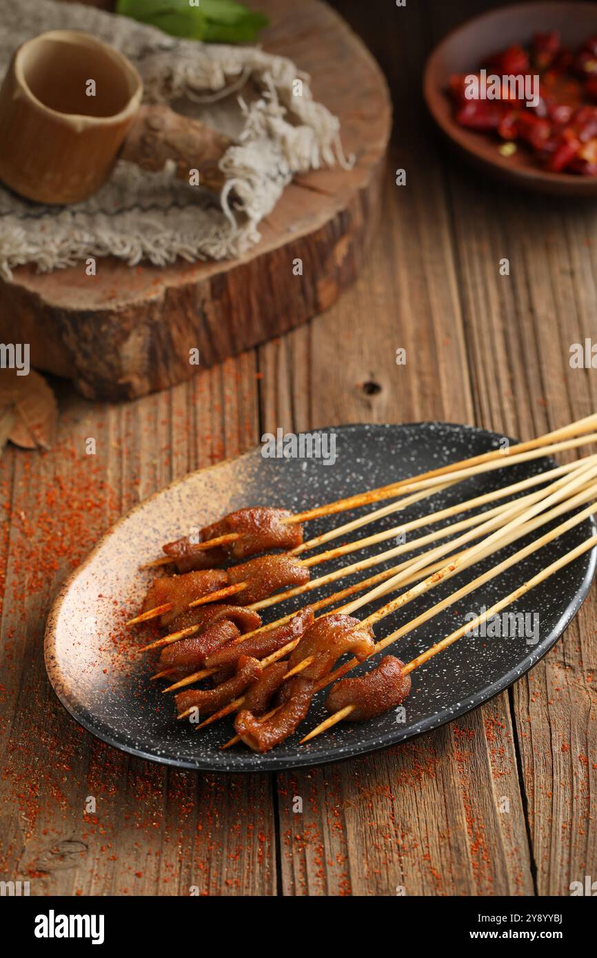 Charcoal-grilled Sweet Potato Pasta，pork skin Stock Photo - Alamy