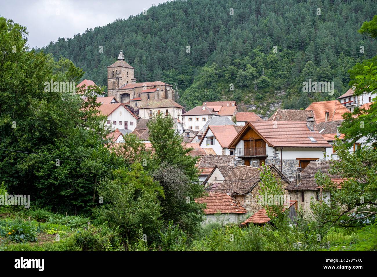 Uztarroz village, Roncal Valley, Navarre, Spain, Europe Stock Photo - Alamy