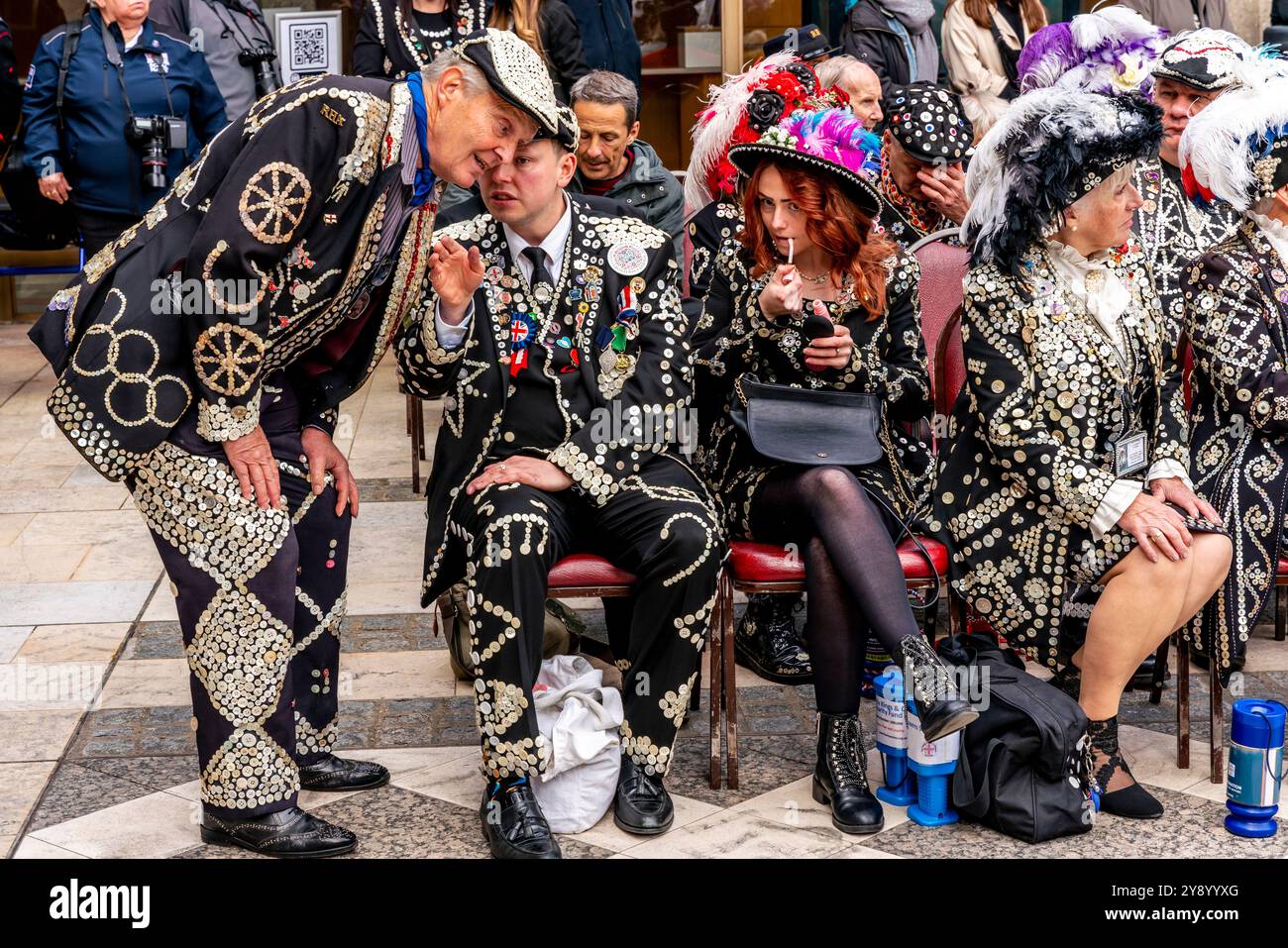 A Group of Pearly Kings and Queens At The Annual Pearly Kings and ...