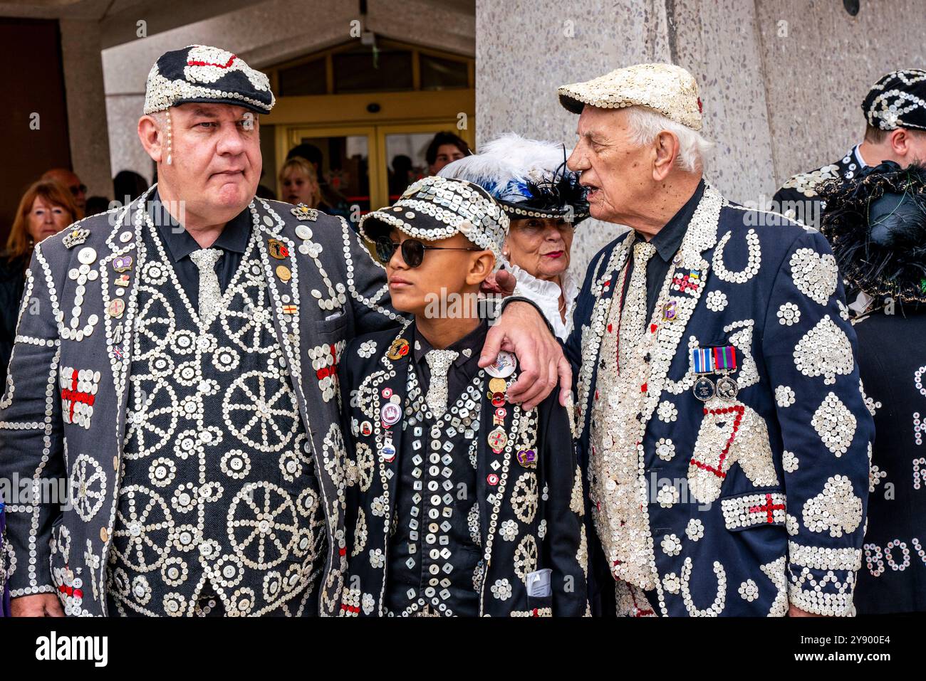 A Group of Pearly Kings, Queens and Pearly Prince At The Annual Pearly ...