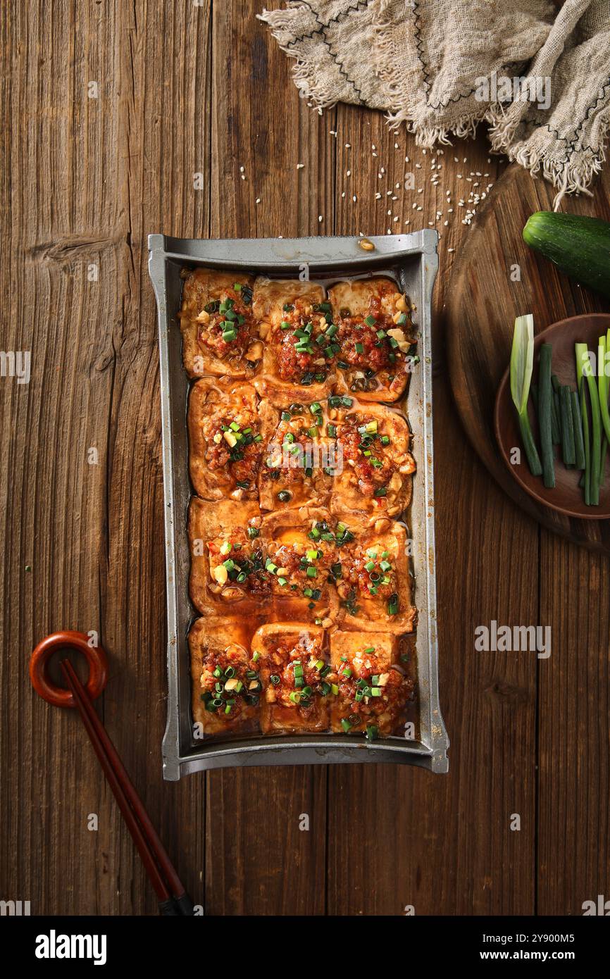 Braised (Stewed) Tofu Puff or Deep fried tofu Stock Photo - Alamy
