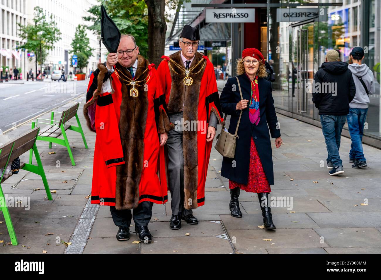 Dignitaries In Ceremonial Costume Leave The Annual Pearly Kings and ...