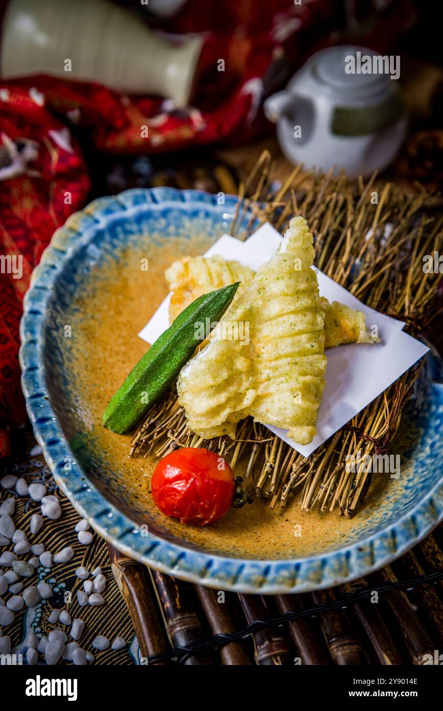 Kuruma prawns Tempura，Japanese food Stock Photo - Alamy