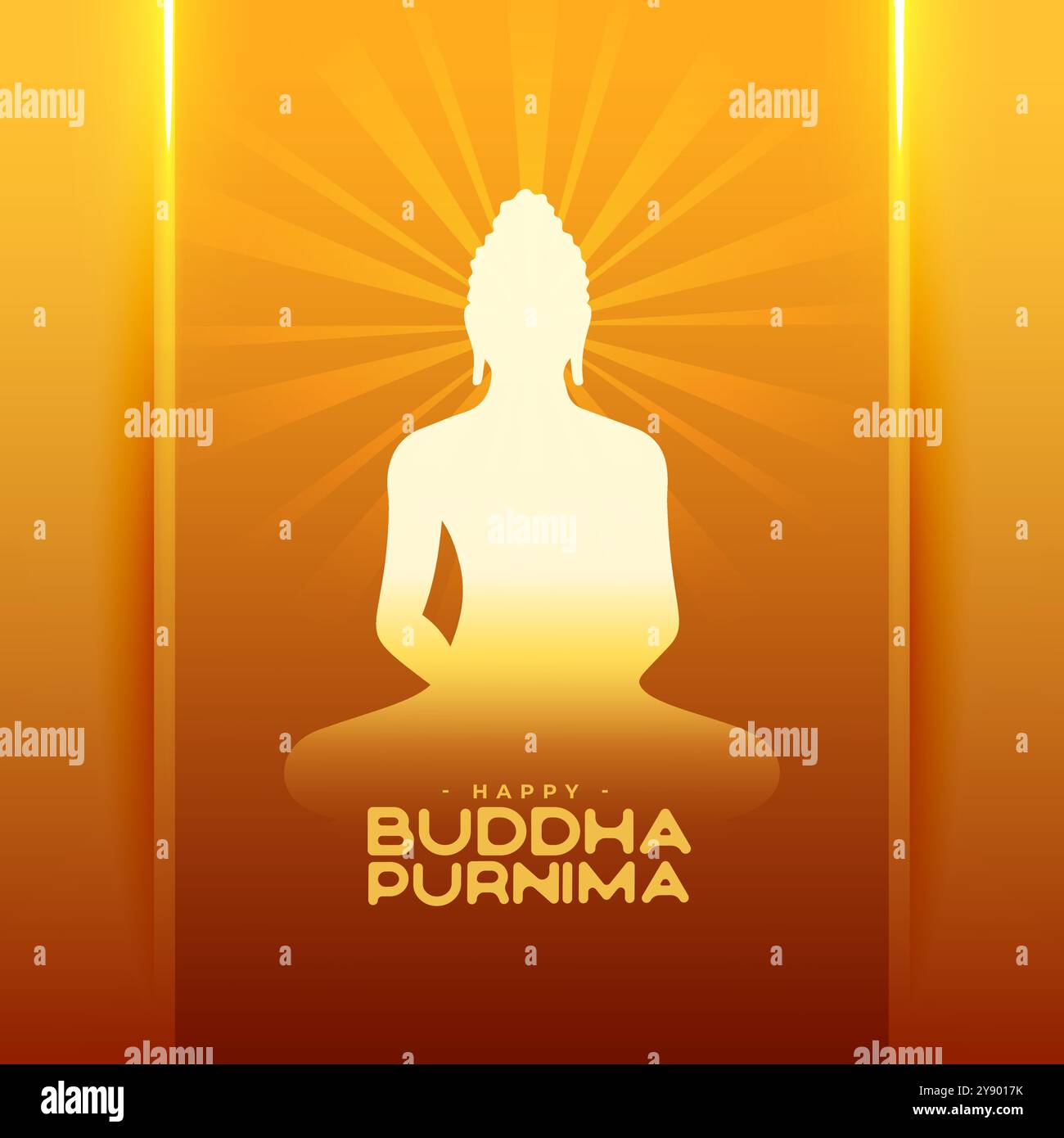 happy buddha purnima or vesak day greeting background vector Stock ...