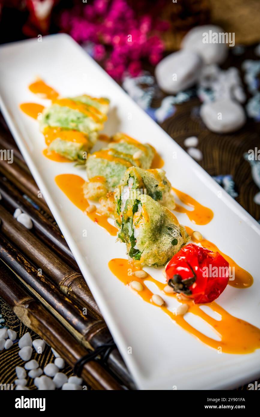 Kuruma prawns Tempura，Japanese food Stock Photo - Alamy