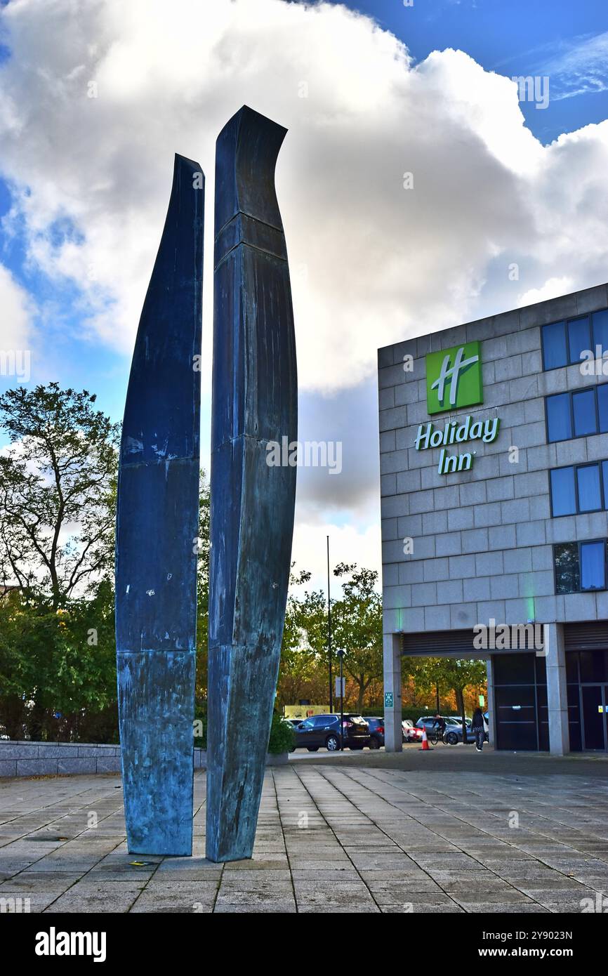 The Holiday Inn hotel in Central Milton Keynes, showing the statue “The ...