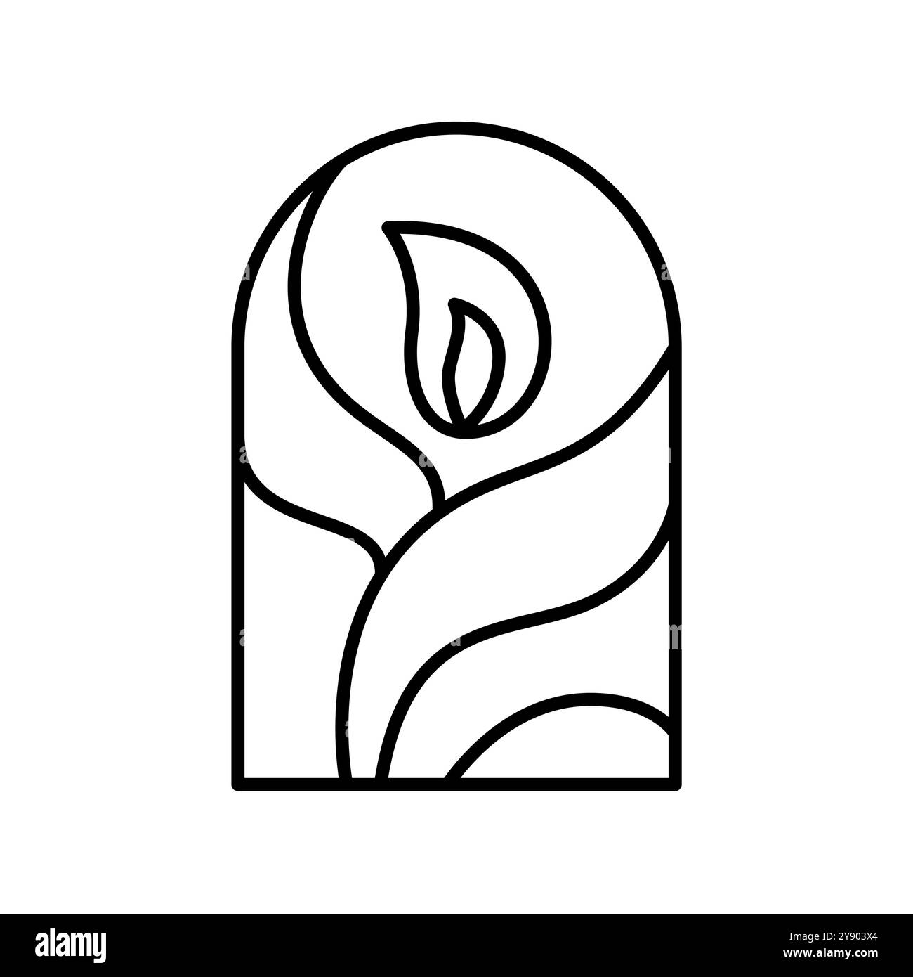 Candle vector line art logo aesthetics design Elegant Spa Icon ...