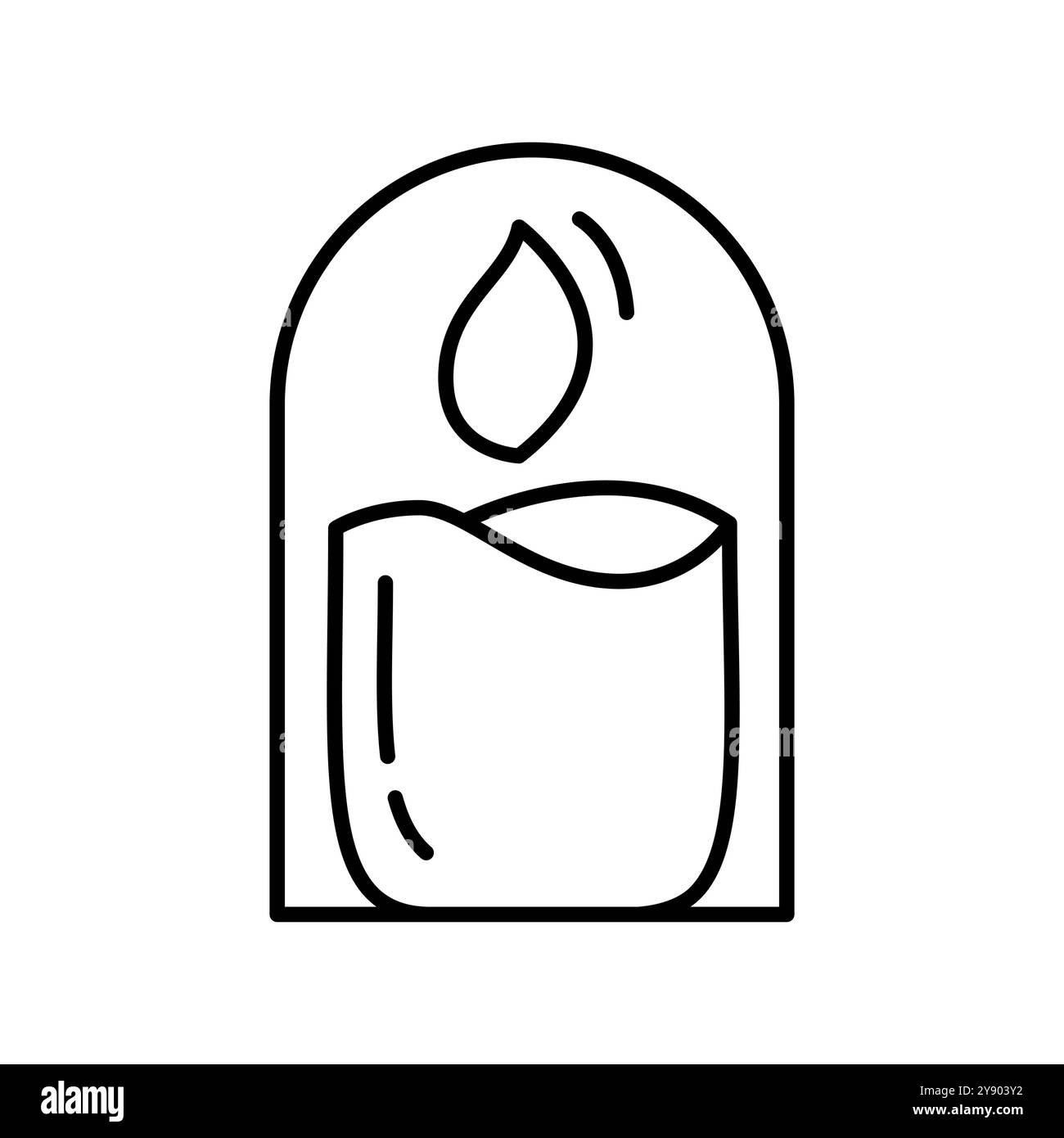 Candle vector line art logo design Elegant Spa Icon. Soothing Light ...