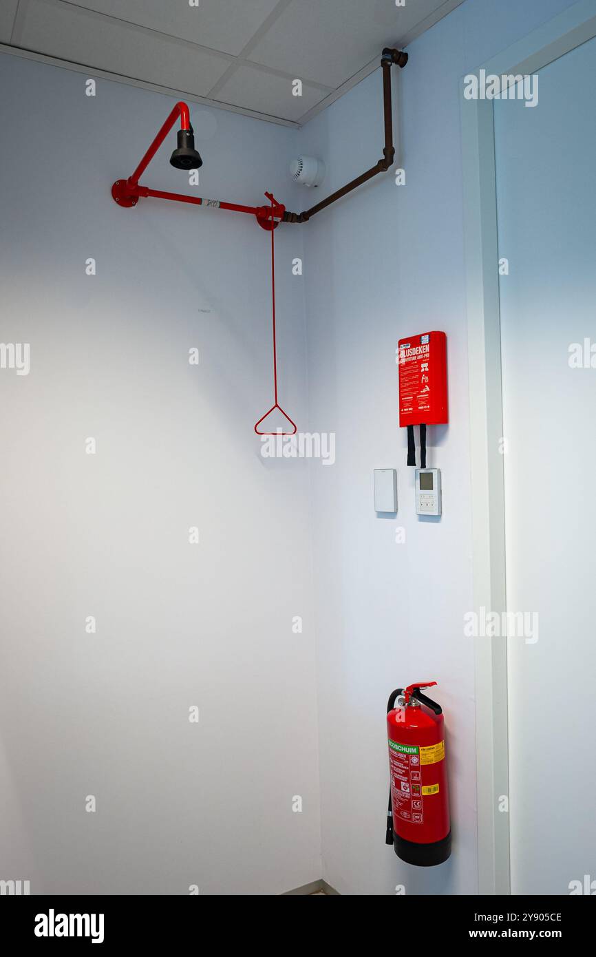 Pull shower in a chemistry lab room. To be used when something or ...