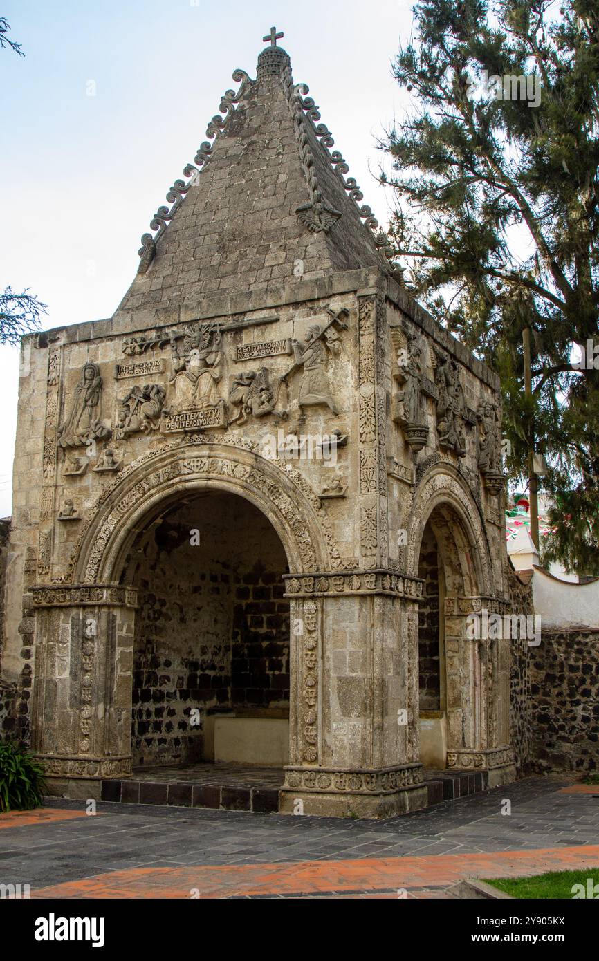 An old chapel in Calpan Exconvent Stock Photo - Alamy