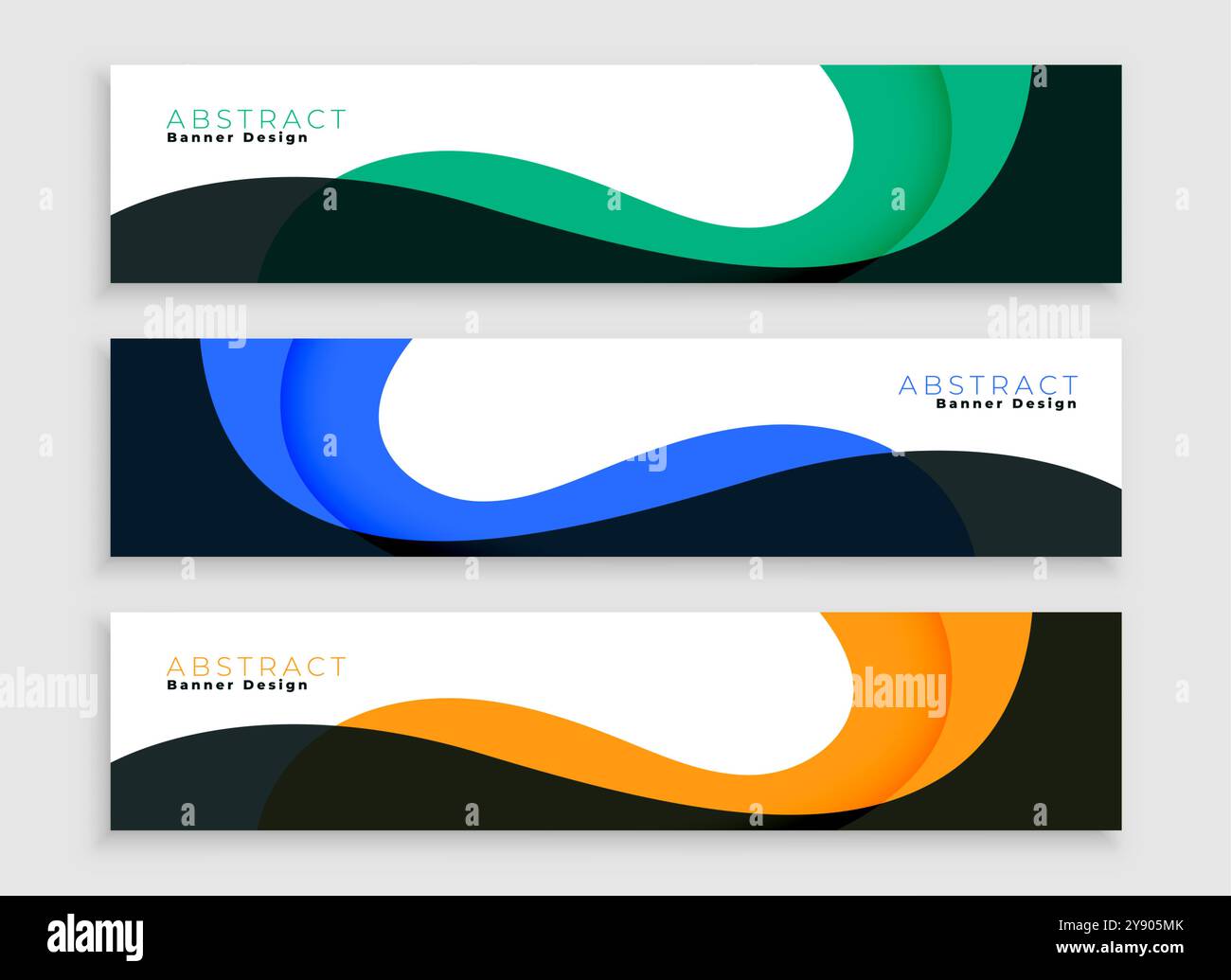 pack of abstract web header layout for modern website backdrop vector ...