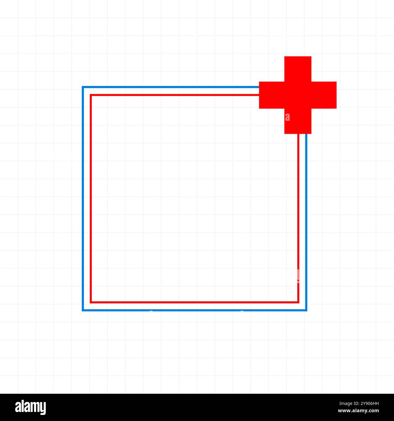 blank medical care frame background with cross sign vector Stock Vector ...