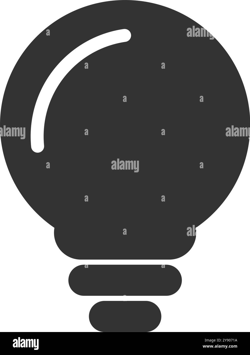 Simple illustration glowing light bulb Black and White Stock Photos ...