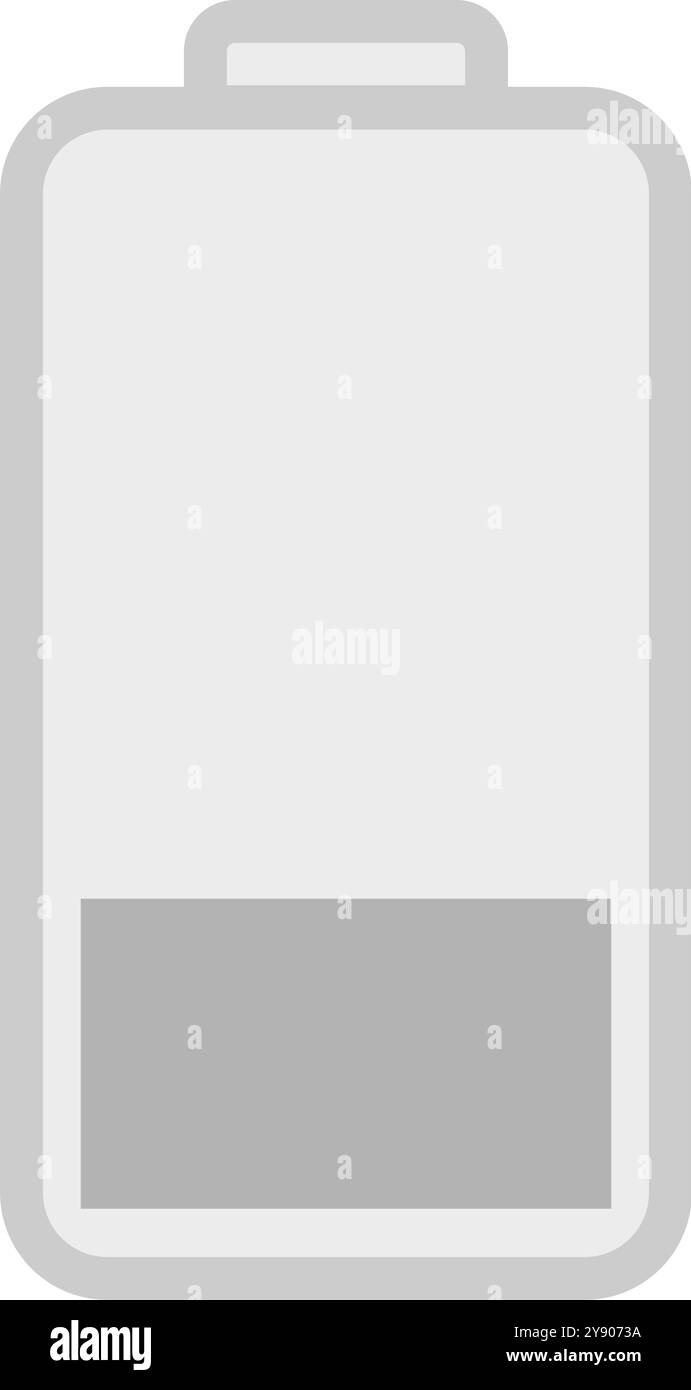 Gray battery icon. Weak battery icon Stock Vector Image & Art - Alamy
