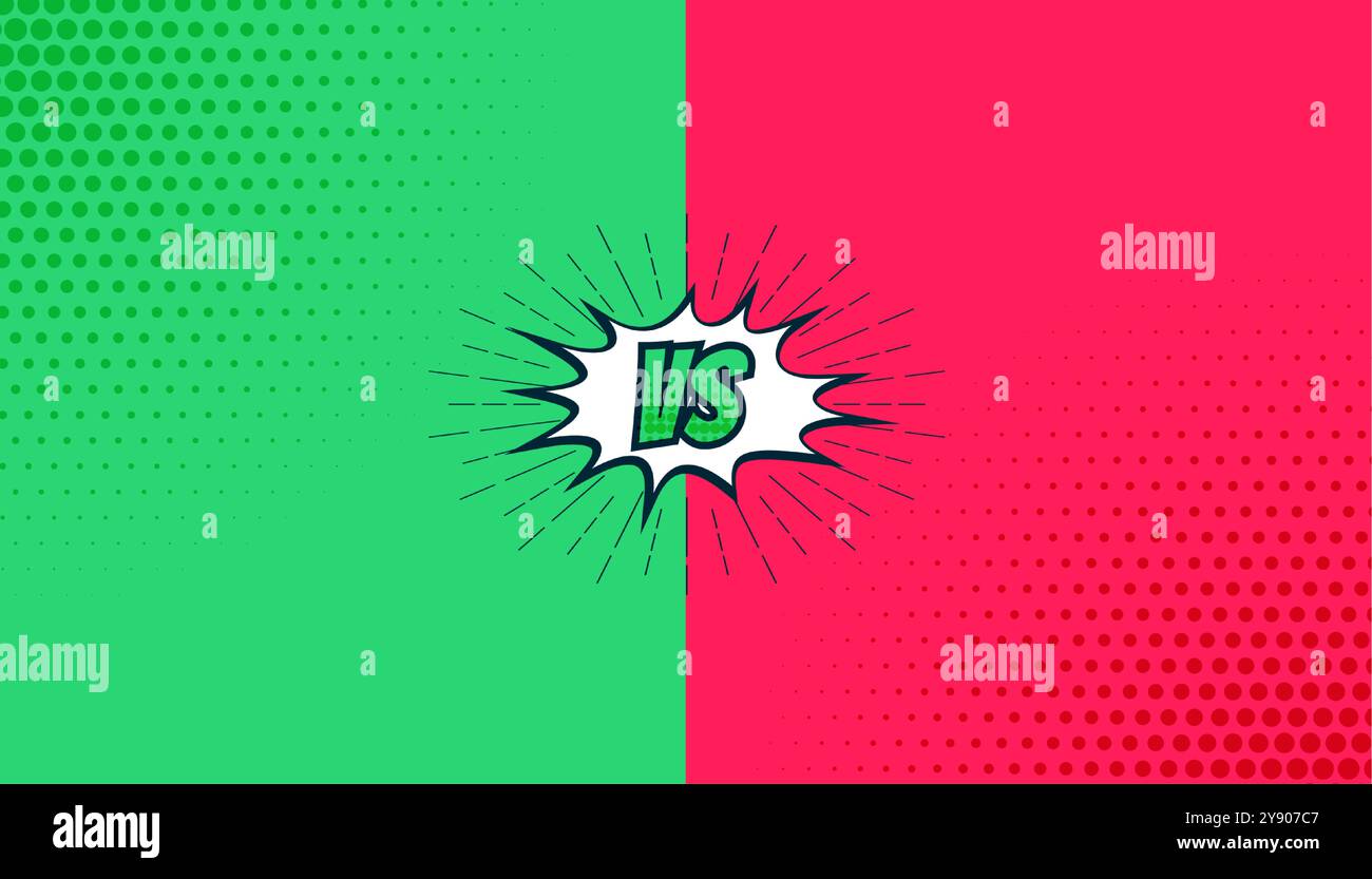 game on! cartoon versus vs banner for tournament and contest vector ...