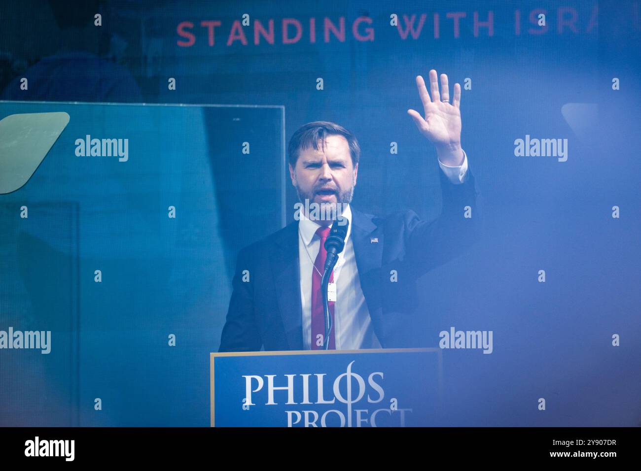 Sen. J.D. Vance speaks at a ceremony remembering October 7th and the ...