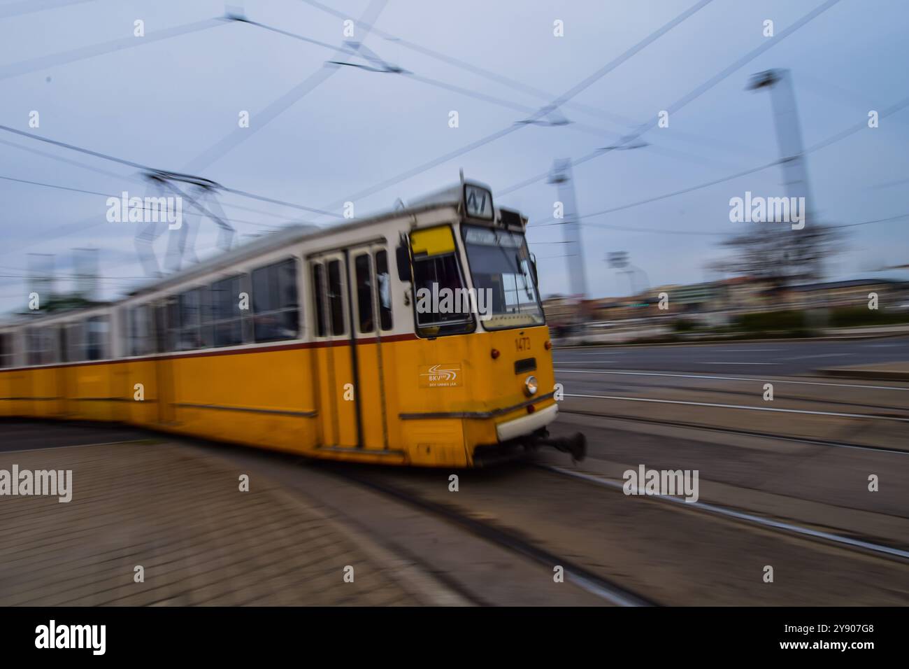 Tram line in Budapest Stock Photo - Alamy