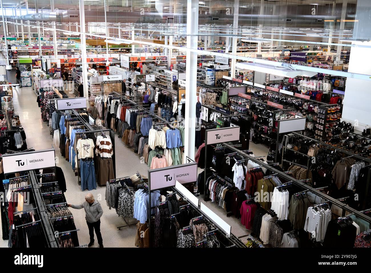 sainsburys supermarket showing the clothing section,herne bay town,east ...