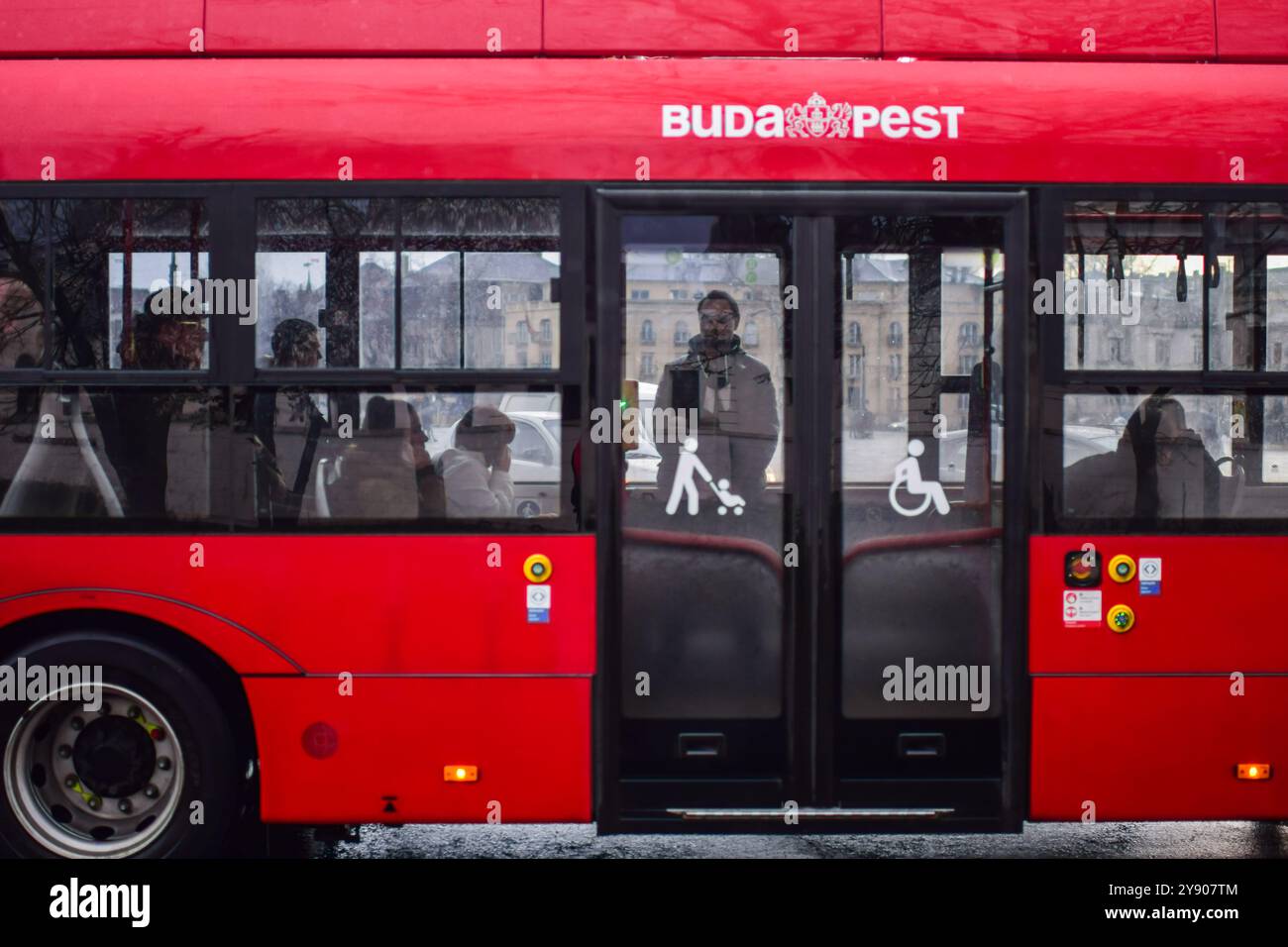Budapest public bus Stock Photo - Alamy