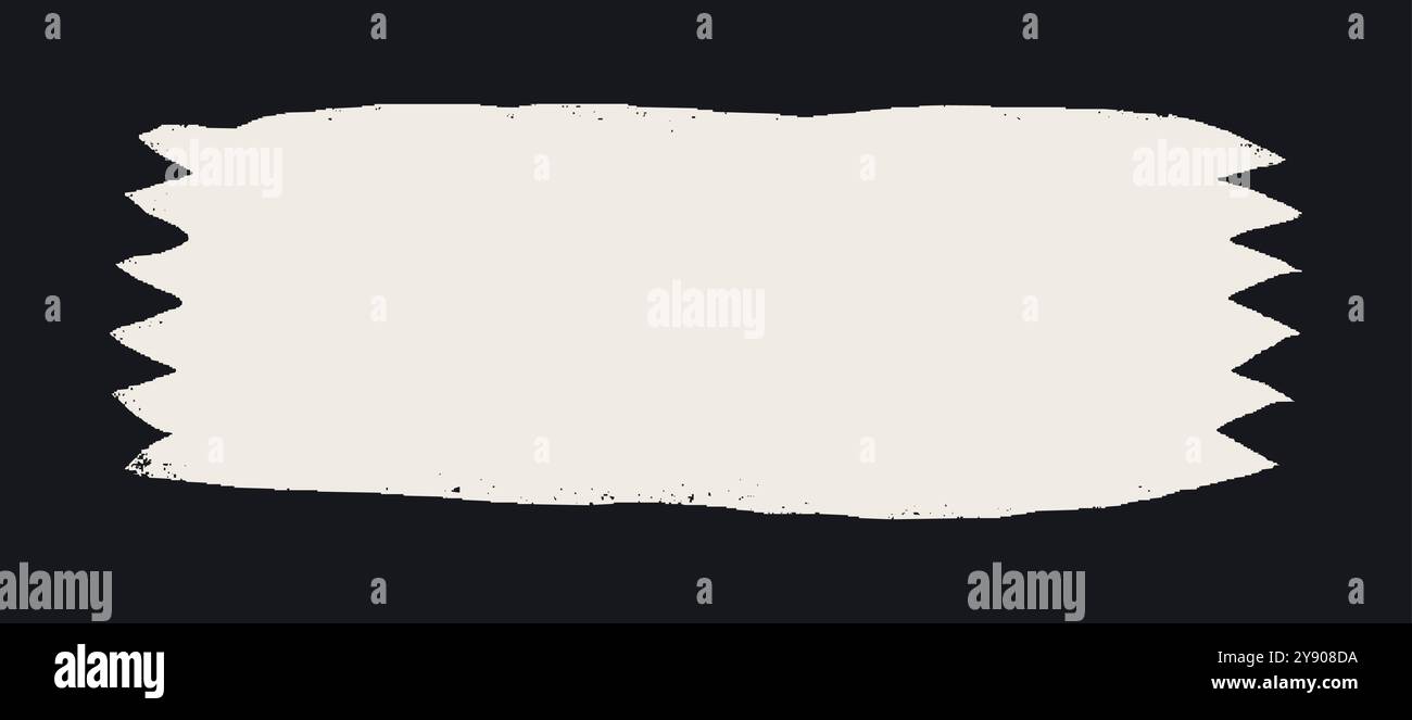 Rectangle shape with rough zigzag edges. Grunge style square frame with ...