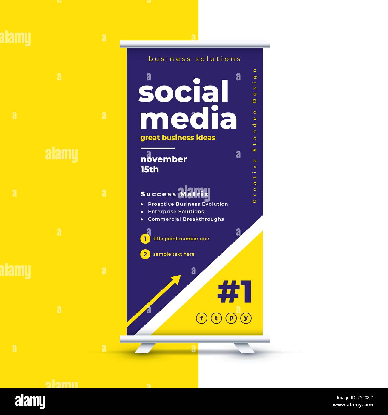 Standee poster layout Stock Vector Images - Alamy