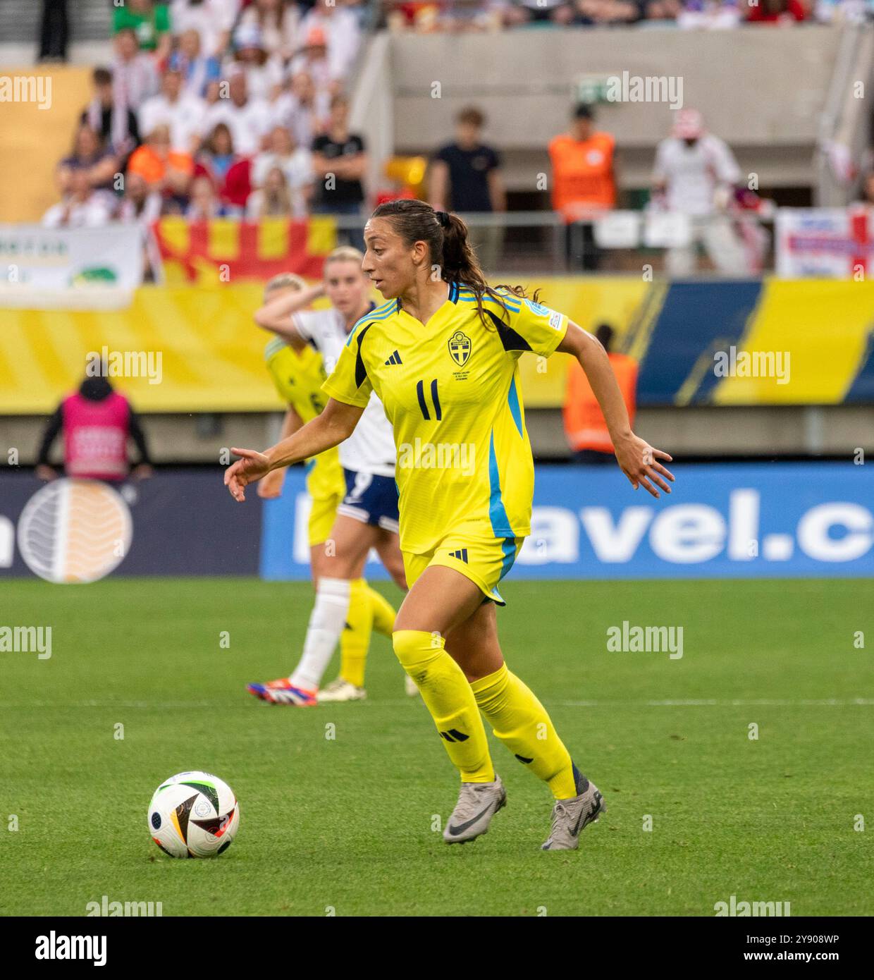 Gothenburg, Sweden.16th Jul 2024. Rosa Kafaji with the ball for Sweden ...
