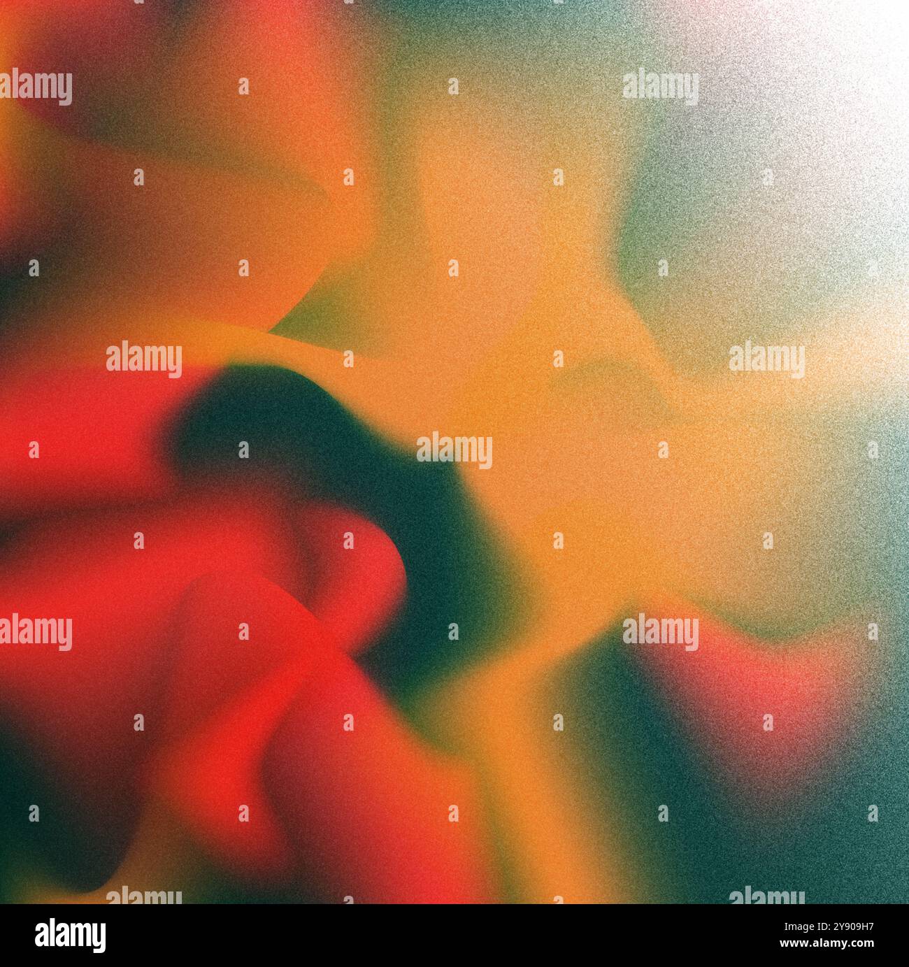 Grainy red green abstract background with smooth gradient transitions ...