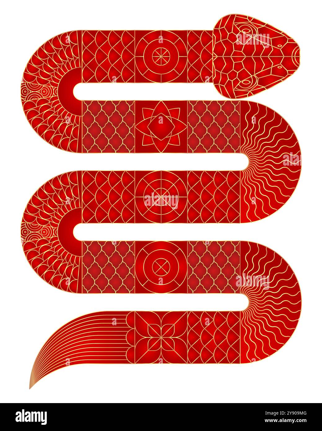 Outline geometric Snake. Chinese new year 2025 symbol Stock Vector ...