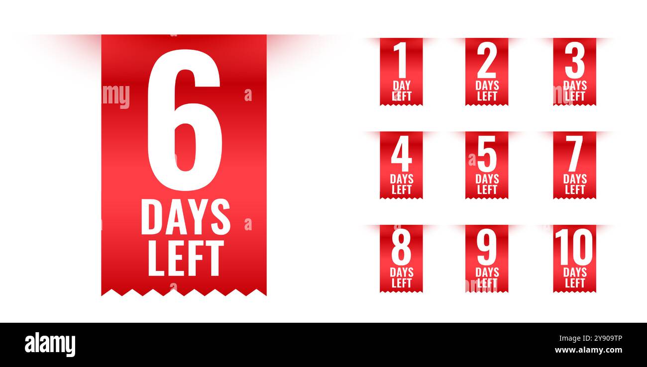 number of days left promo template grab the special deal vector Stock ...
