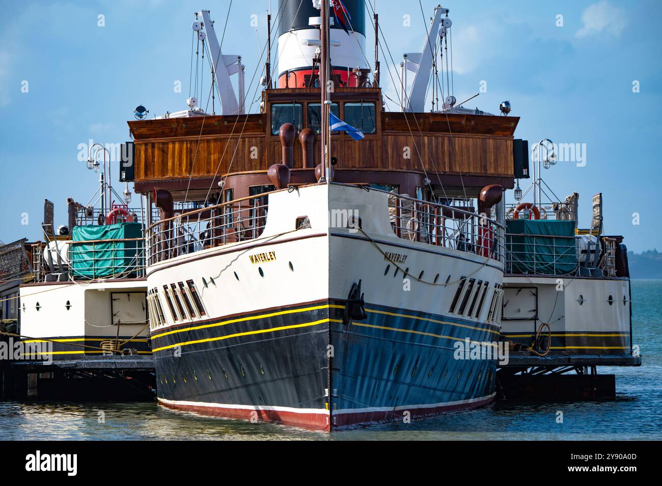 The last sea-going steam ship The Waverley docks at Whitstable Harbour ...