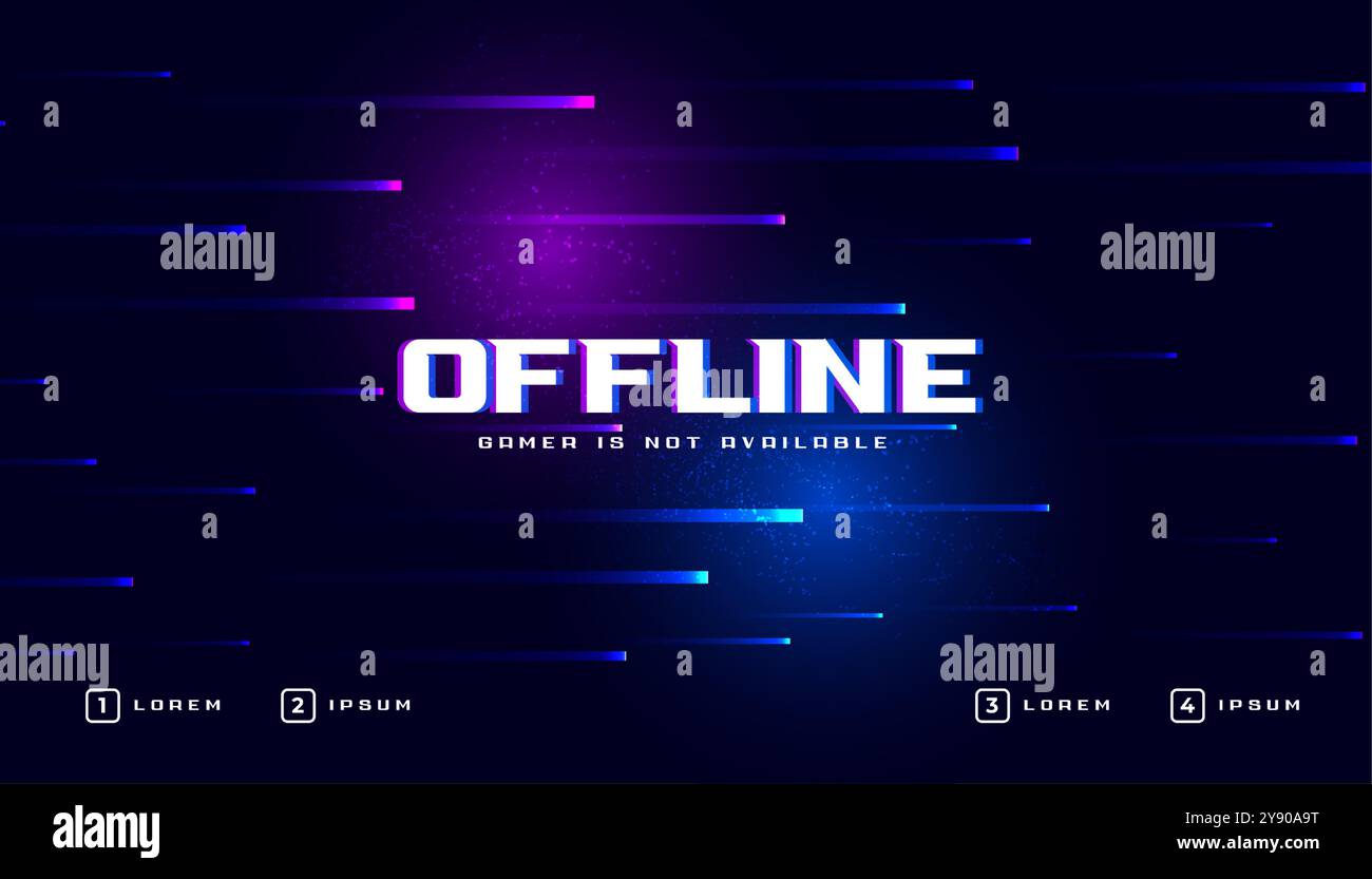 online web gaming twitch banner for esport streamer vector Stock Vector ...