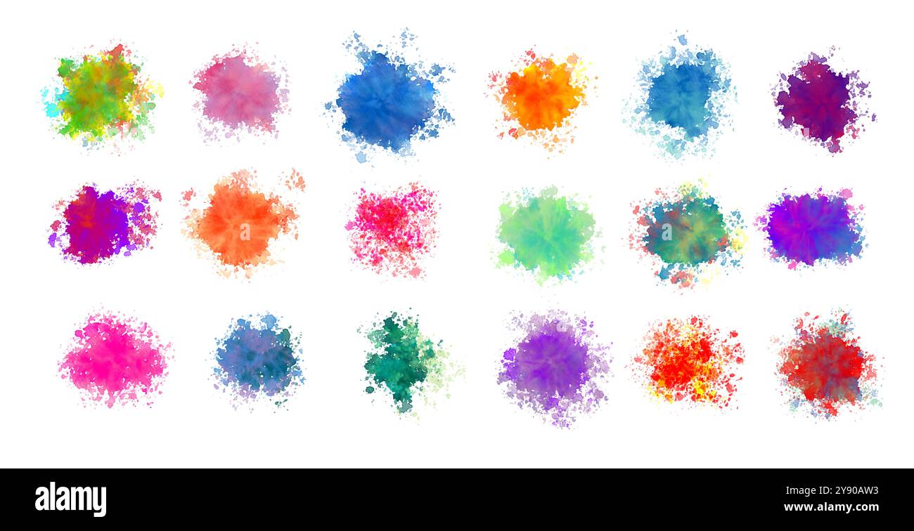 dirty and messy colorful paint drop background in brush stroke style ...