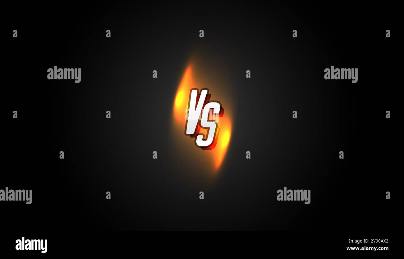 dark black versus vs poster with shiny light effect vector Stock Vector ...