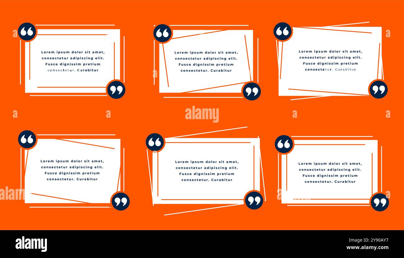 collection of citation frame icon template for social media post vector ...