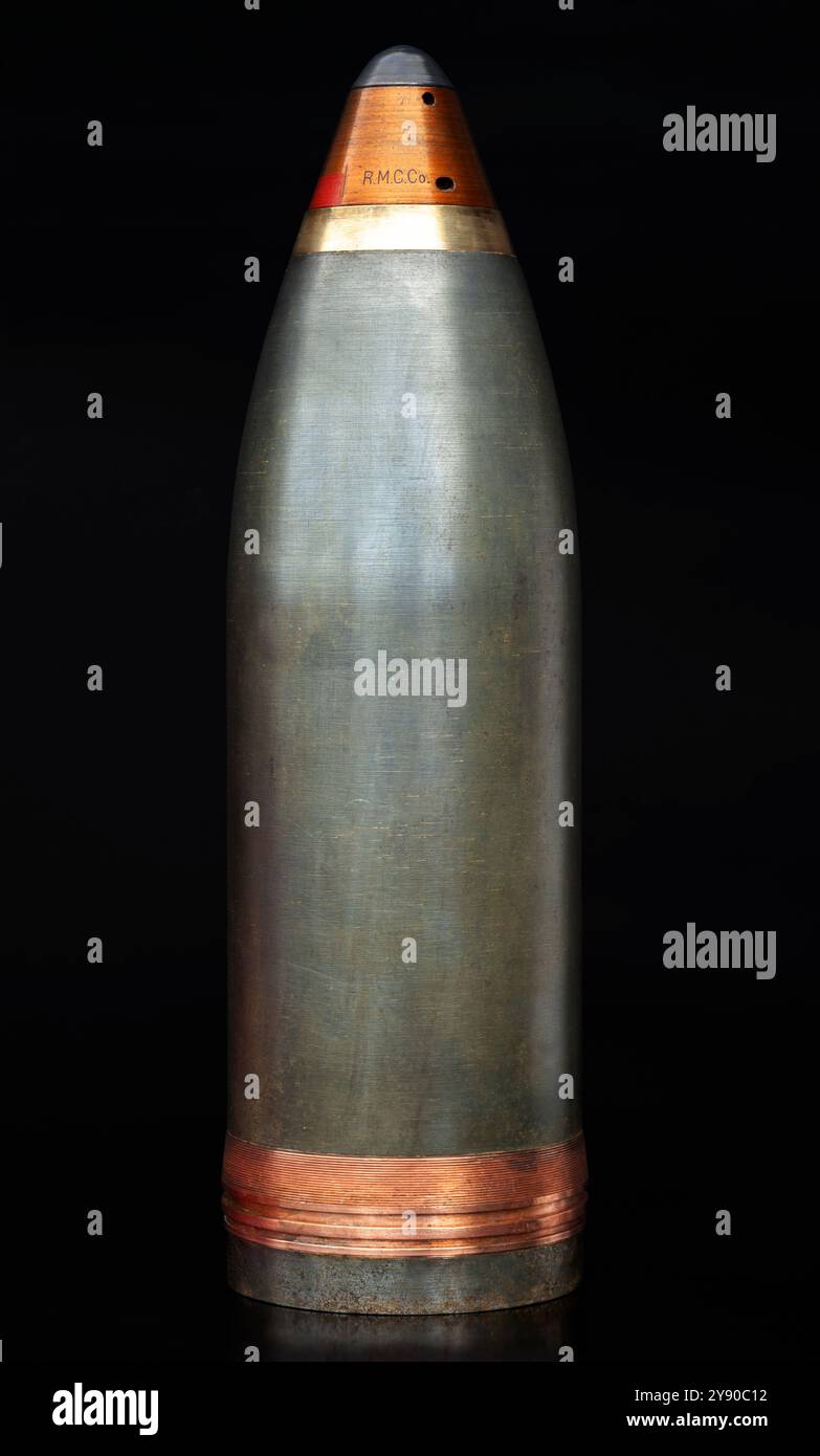 Shell H.E. Q.F. 4.5 Inch, Howitzer, Mk VII. British WW1 high explosive ...