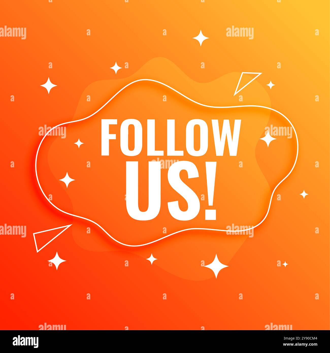 social media follow us template in modern style vector Stock Vector ...