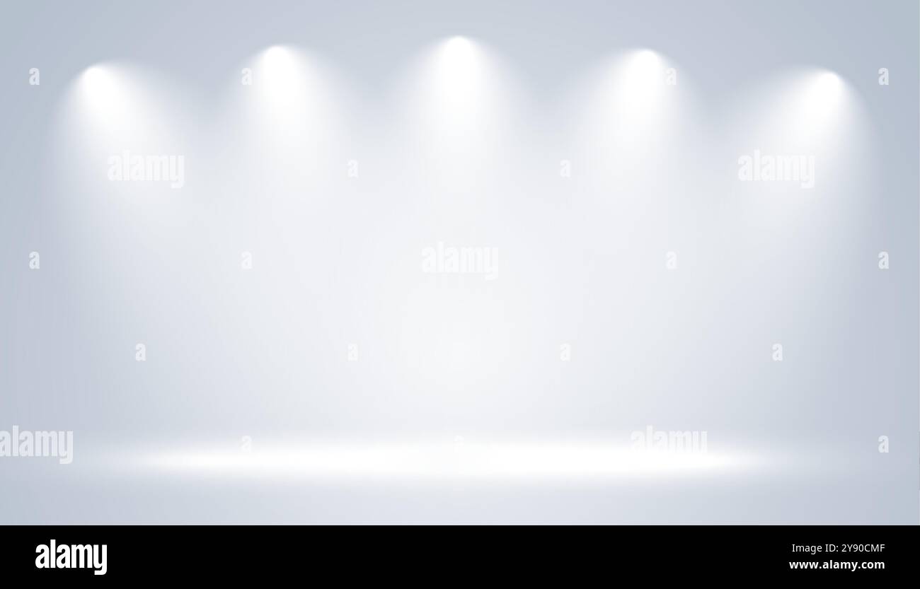 glowing studio light on empty background design vector Stock Vector ...