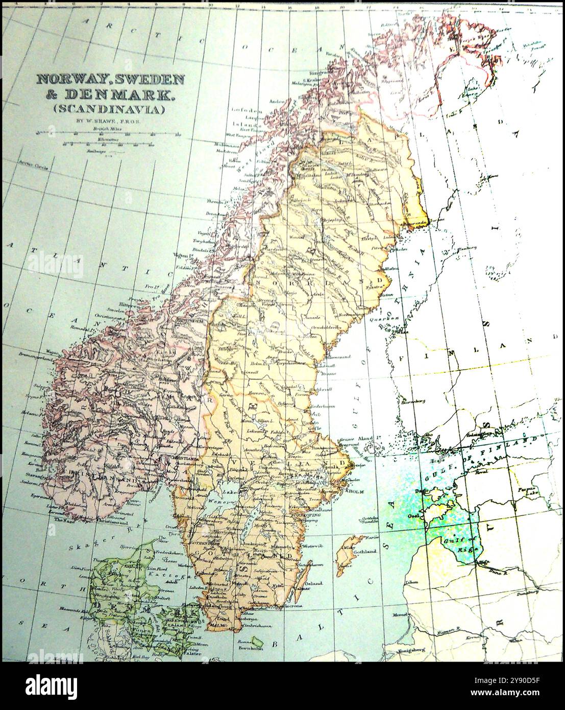 Skandinavia map hi-res stock photography and images - Alamy