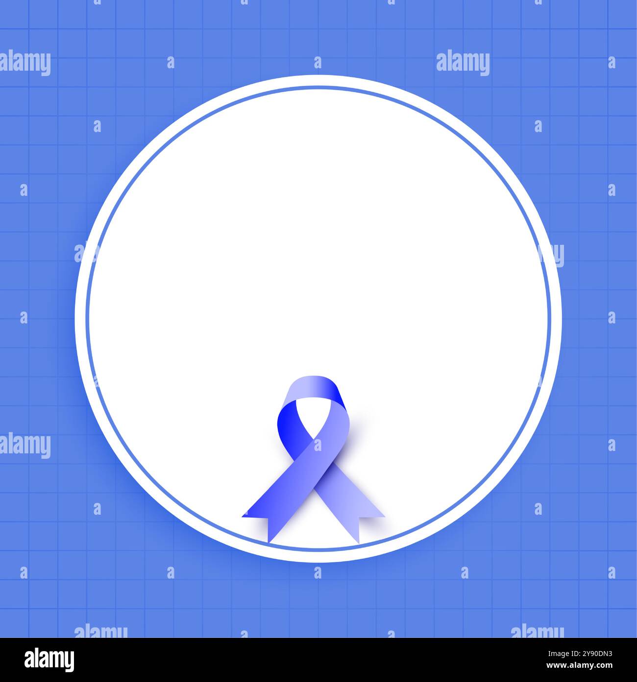 nice empty round frame background with ribbon design vector Stock ...