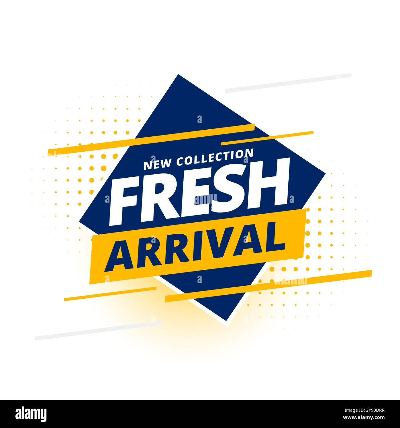 trendy and fresh arrival promo template for new brands vector Stock ...