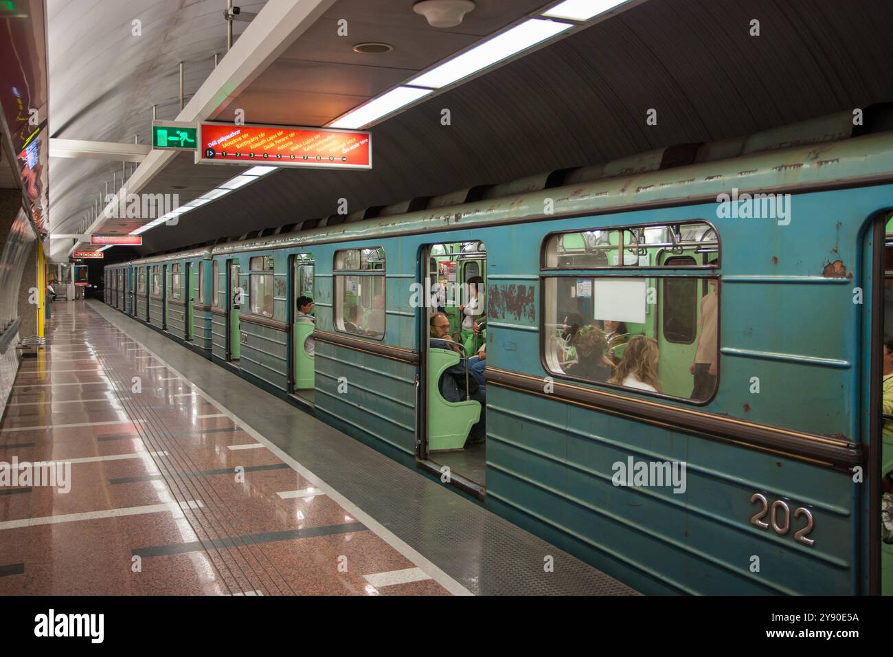 Budapest, Hungary 13 september 2008. The exterior of an old retro metro ...